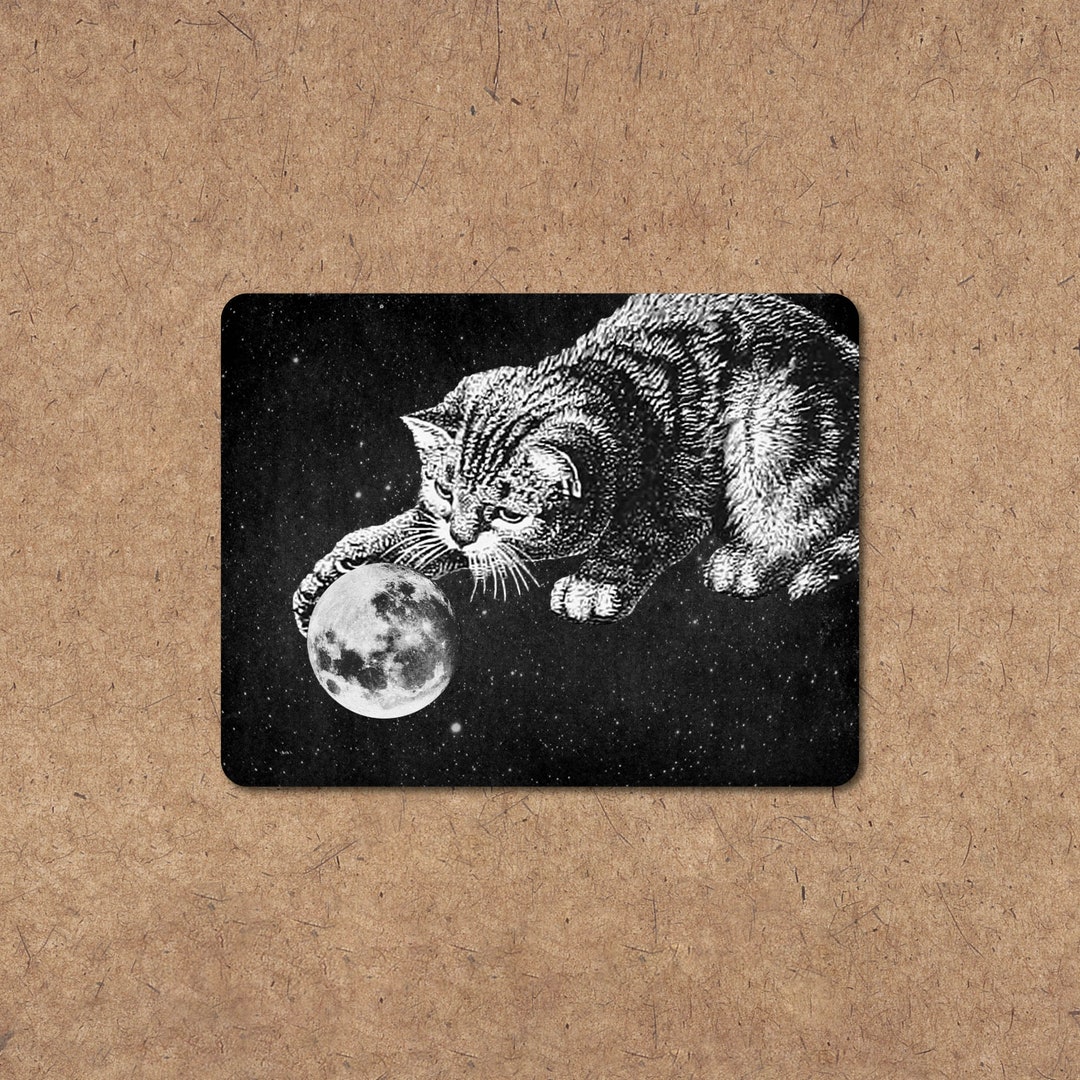Cat & Moon Sticker Space Sticker Laptop Sticker water Bottle Sticker ...