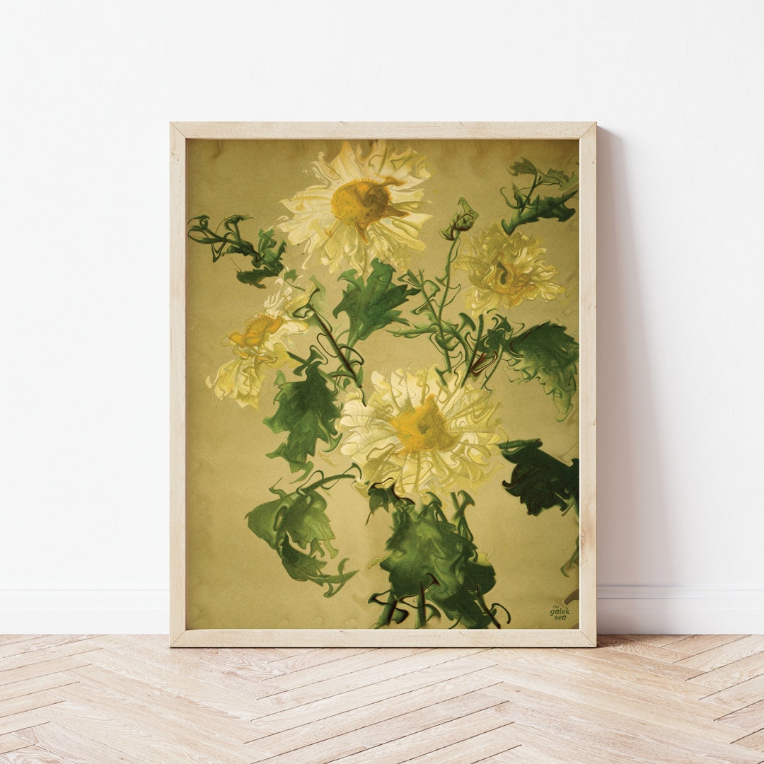Vintage Flower Art Print Vintage Botanical Decor Plant Wall Art Surreal ...