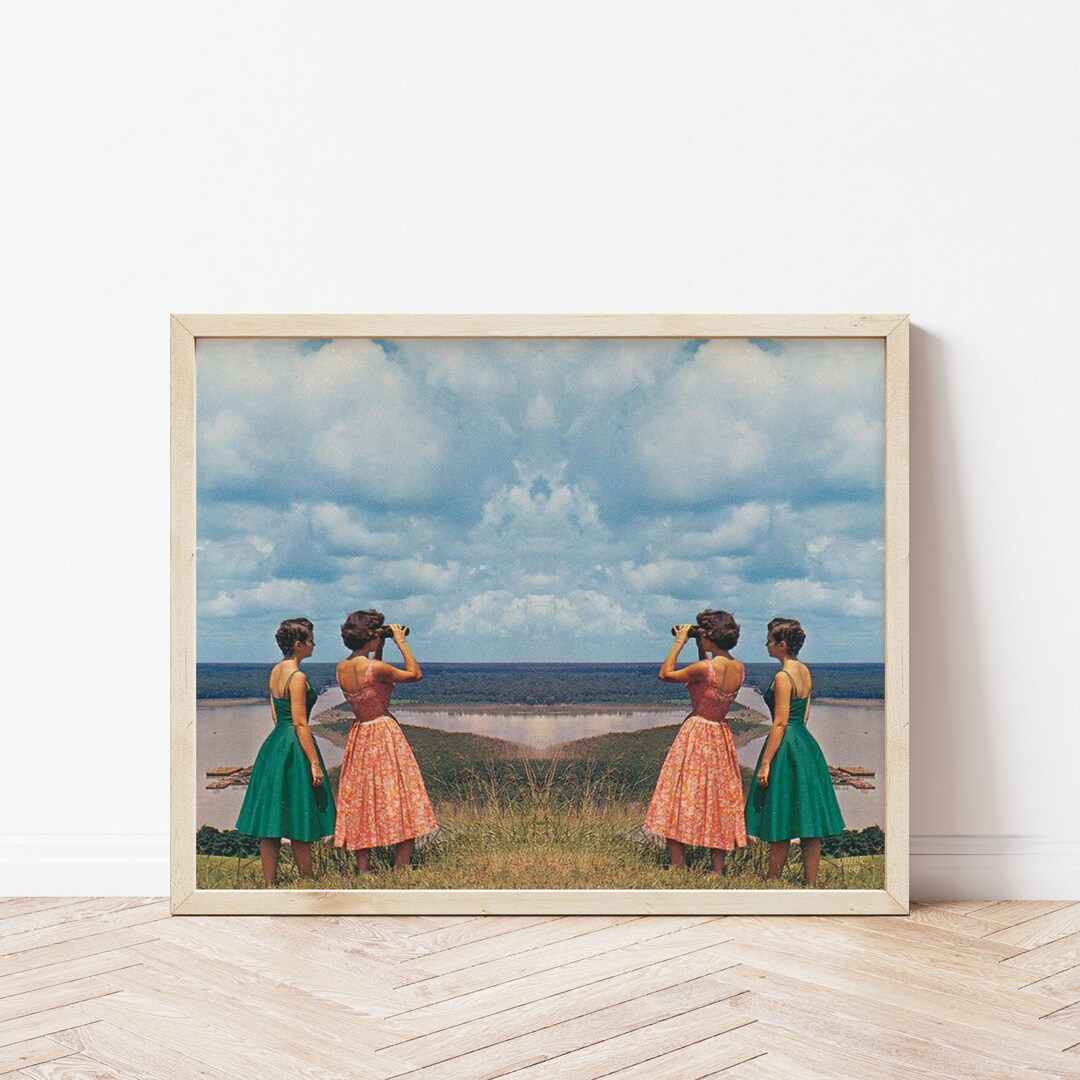 Vintage Ladies Collage Art Print • Vintage Women Print • Psychedelic ...
