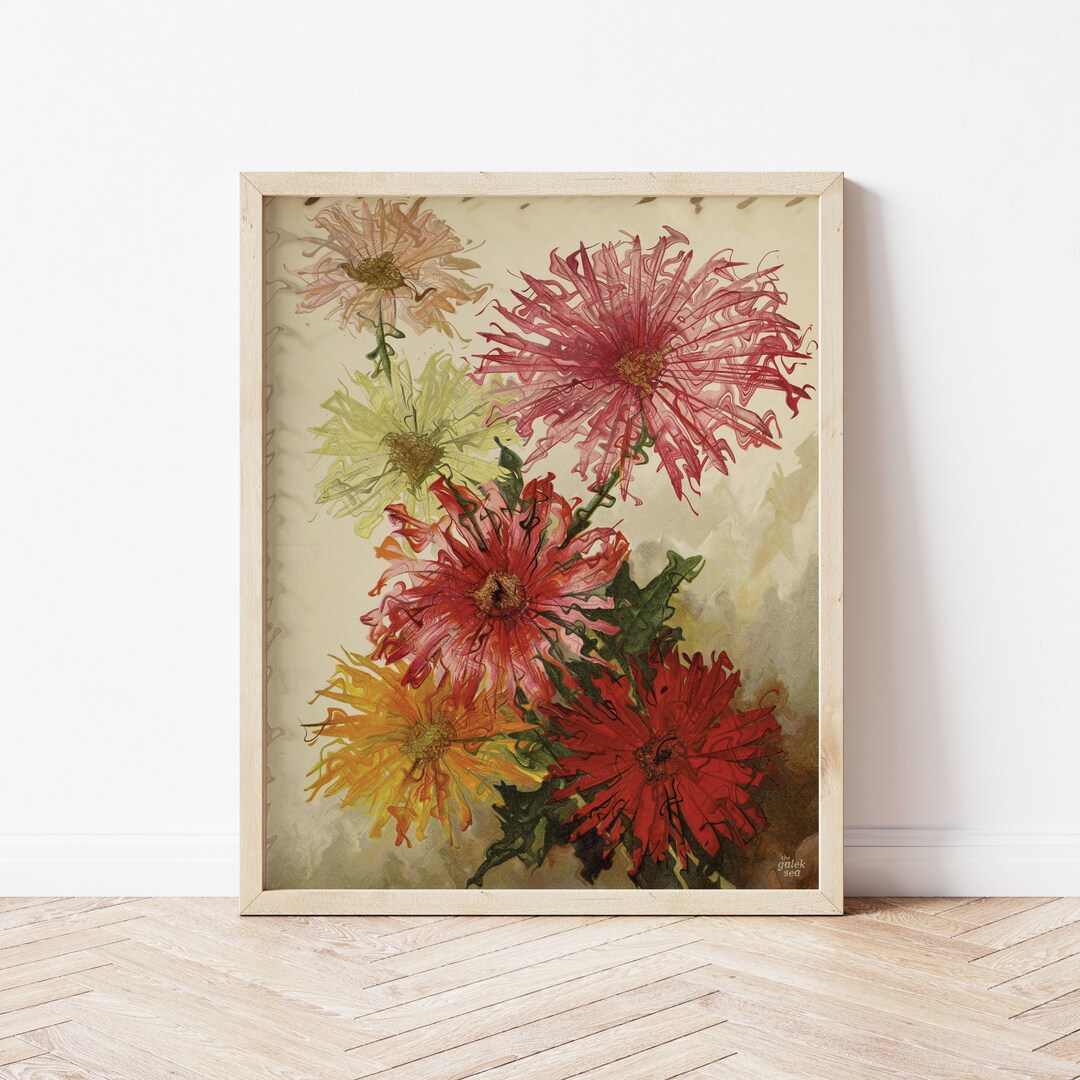 Vintage Flower Art Print Vintage Botanical Decor Plant Wall Art Surreal ...