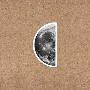 Moon Phase Sticker Set: Laminated Space Stickers - Etsy