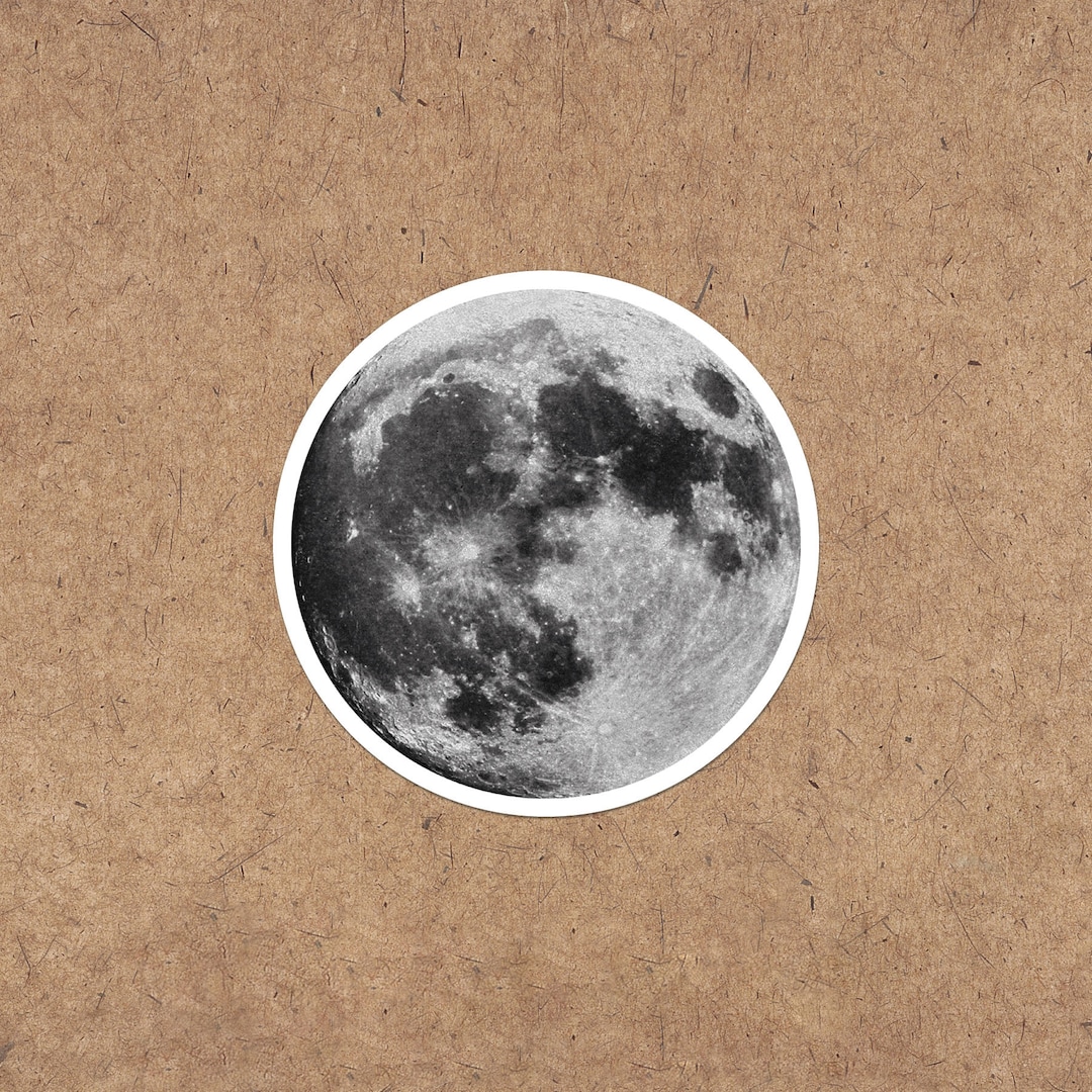Moon Sticker • Space Sticker • Moon Laptop Sticker & Water Bottle ...