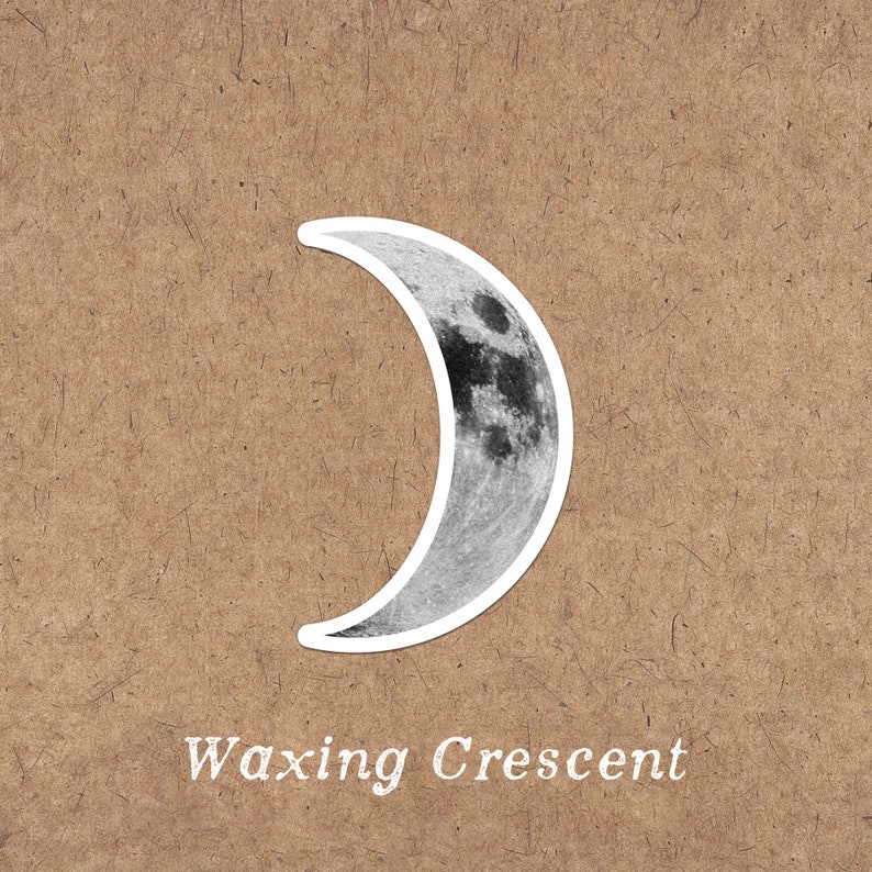 Crescent Moon Vinyl Sticker: Space Decal (3" X 1") - Etsy