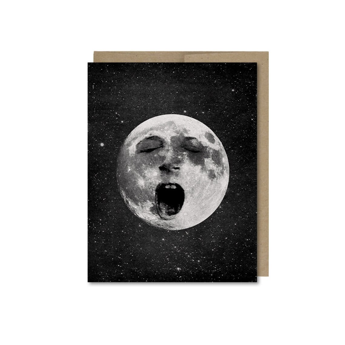 Sleepy Moon Card • Space Card • Any Occasion - Etsy