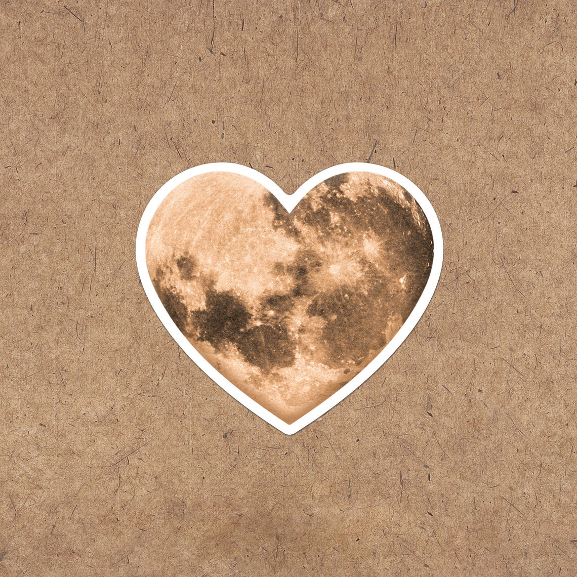 Heart Moon Sticker Space Sticker Moon Laptop Sticker & | Etsy