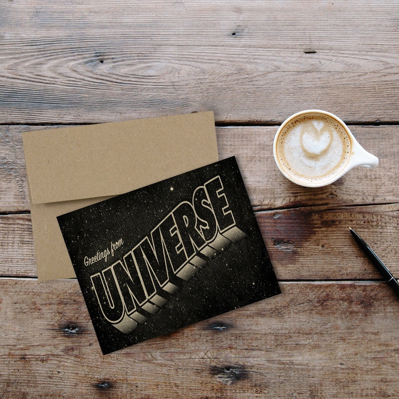 Greetings From Universe Card Space Card Any Occasion - Etsy