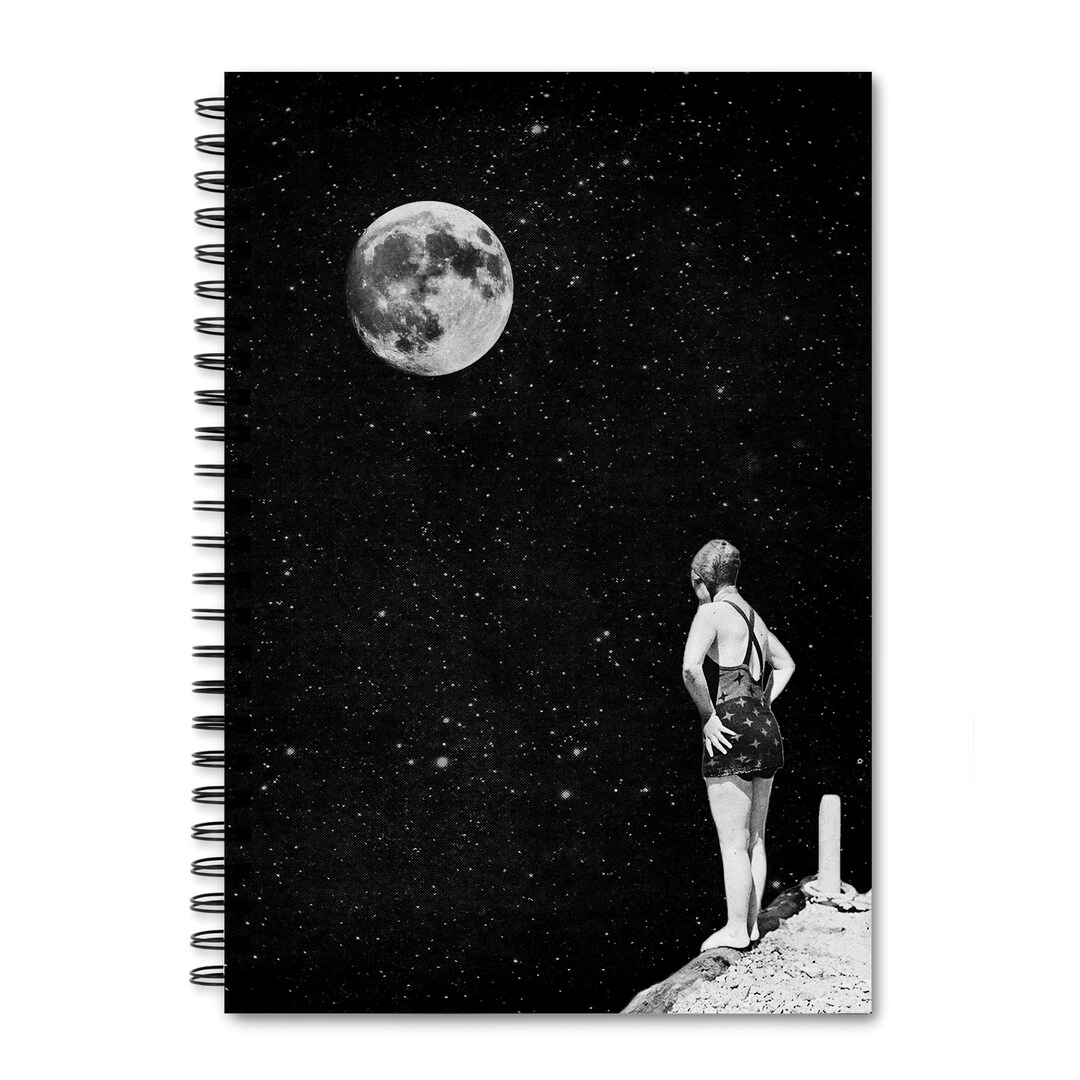 Vintage Swimmer Notebook • Vintage Collage Art Notebook • Celestial ...