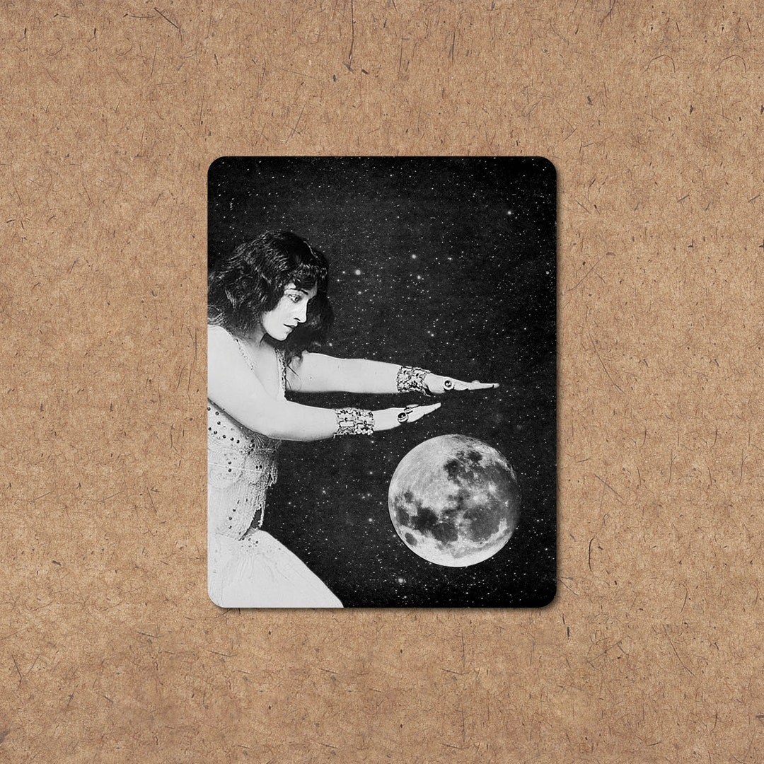 Fortune Teller & Moon Sticker • Space Sticker • Laptop Sticker • water ...