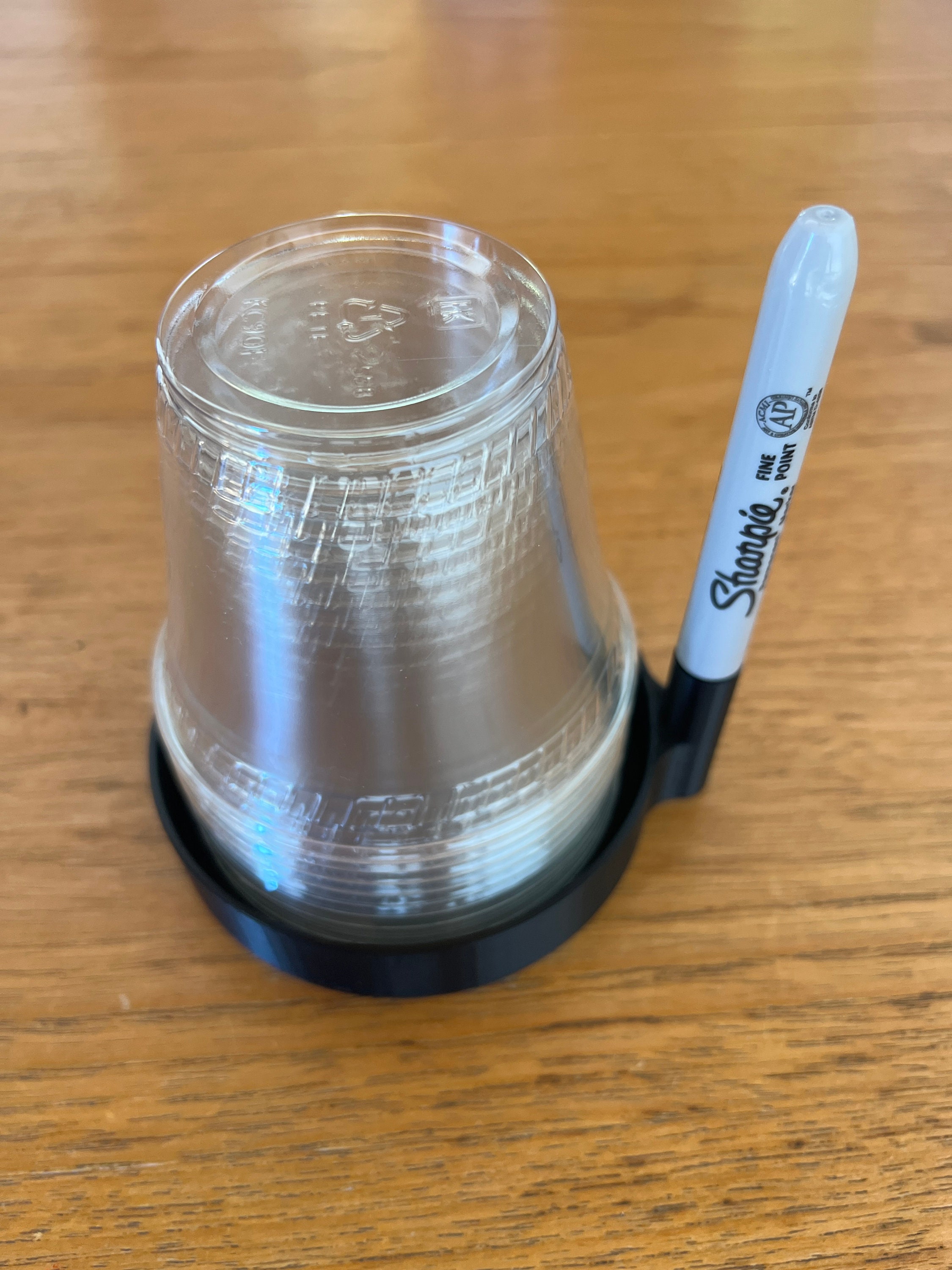 Cup Holder and Dispensor. Sharpie Holder With Built in Cap/ Solo Cup ...