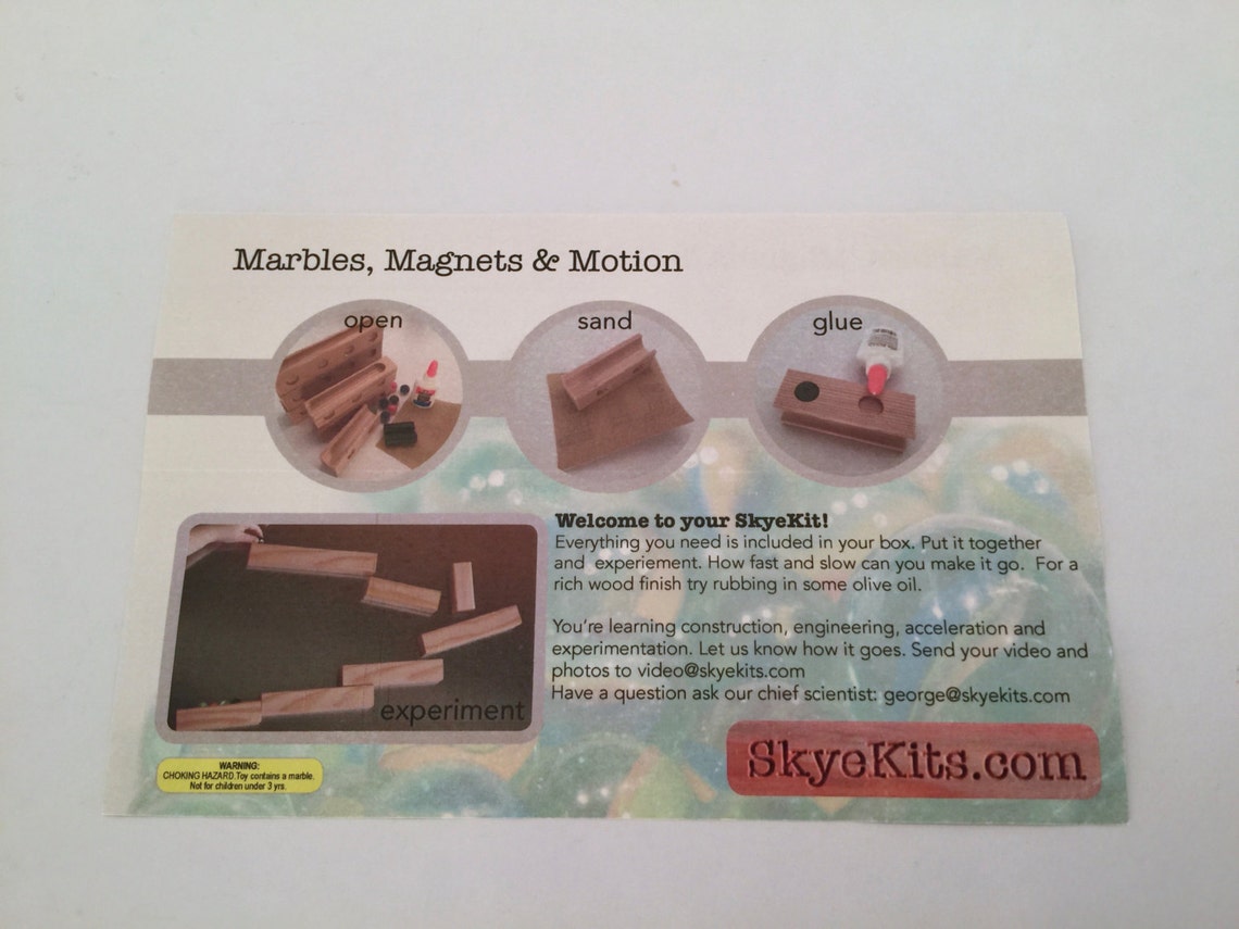 Marbles Magnets and Motion Wood Toy-a Fun Marble Run - Etsy