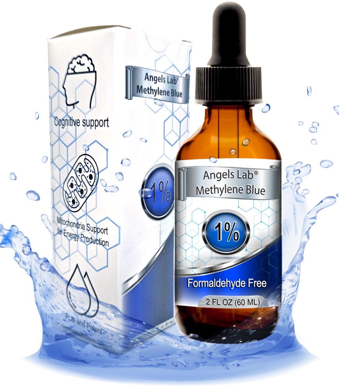 Angels Lab Methylene Blue , Angels Lab, USP Pharmaceutical Grade , 2 Fl ...