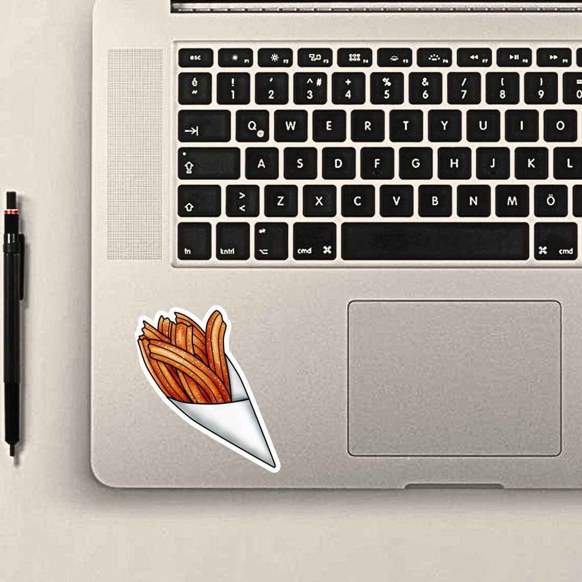 Churro Vinyl Sticker, Waterproof, Mexican Food Sticker, Glossy Vinyl ...