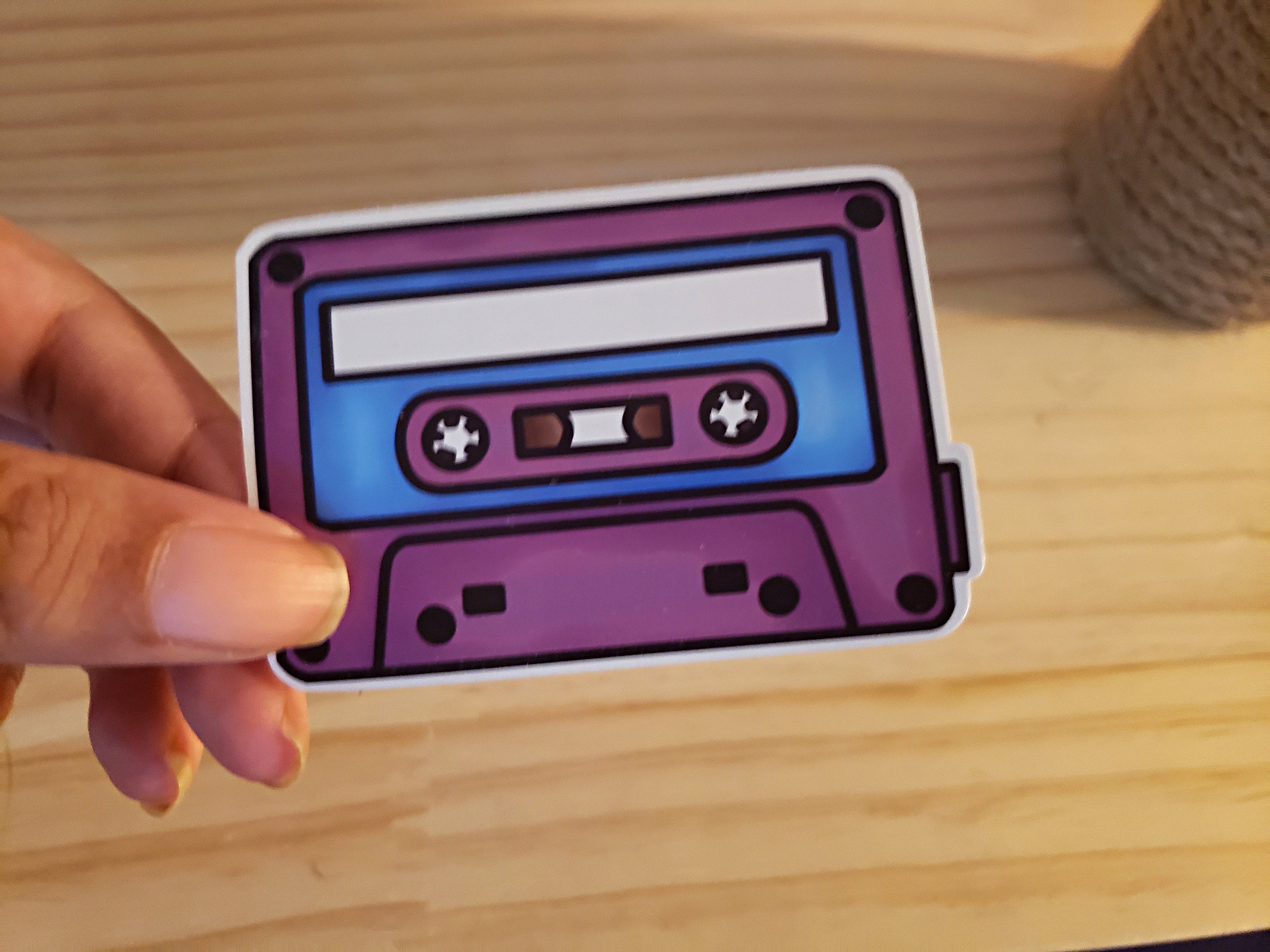 80s Cassette Mixtape Sticker | Glossy Vinyl Waterproof Mix Tape Retro ...