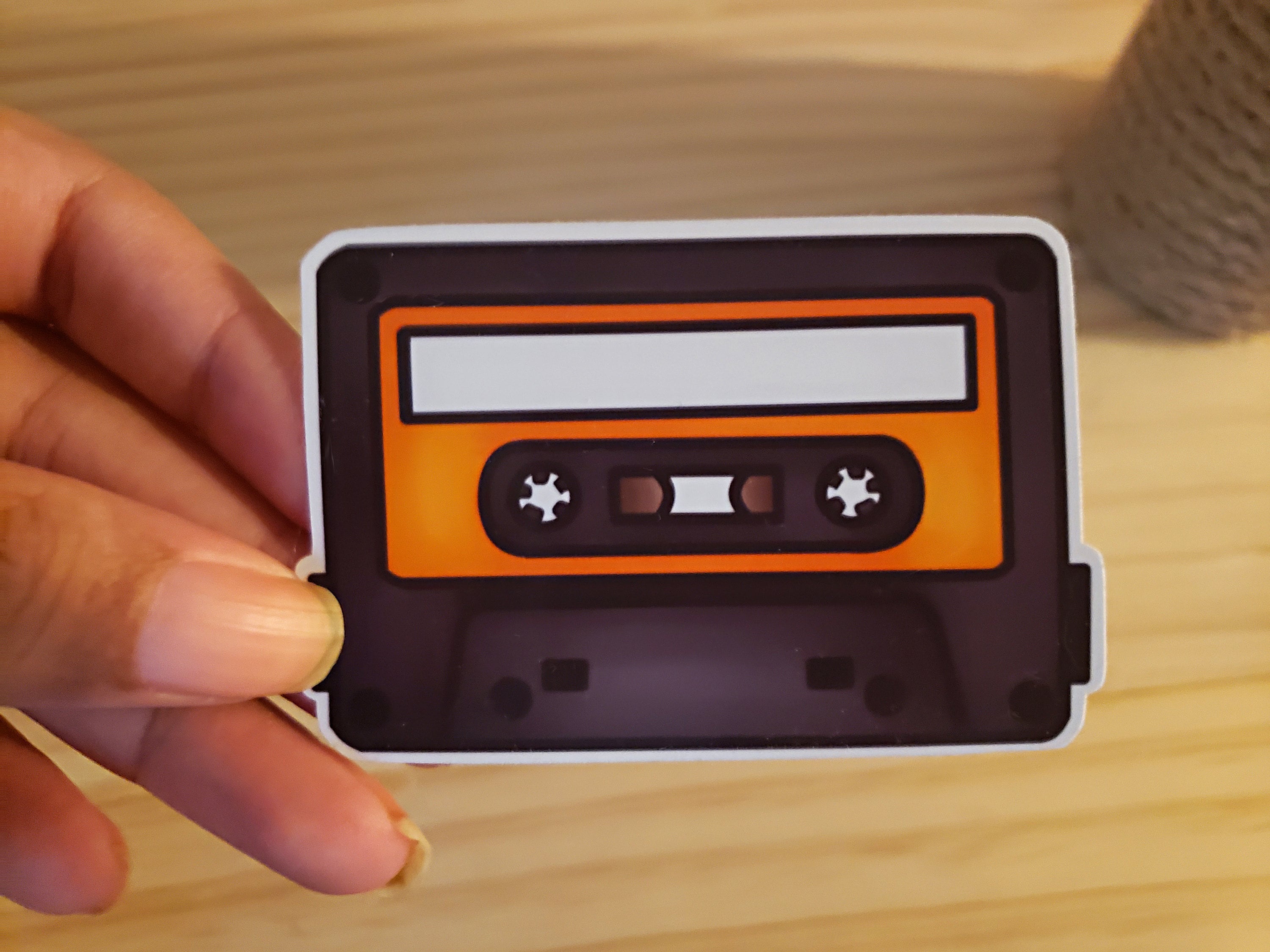 80s Cassette Mixtape Sticker | Glossy Vinyl Waterproof Mix Tape Retro ...