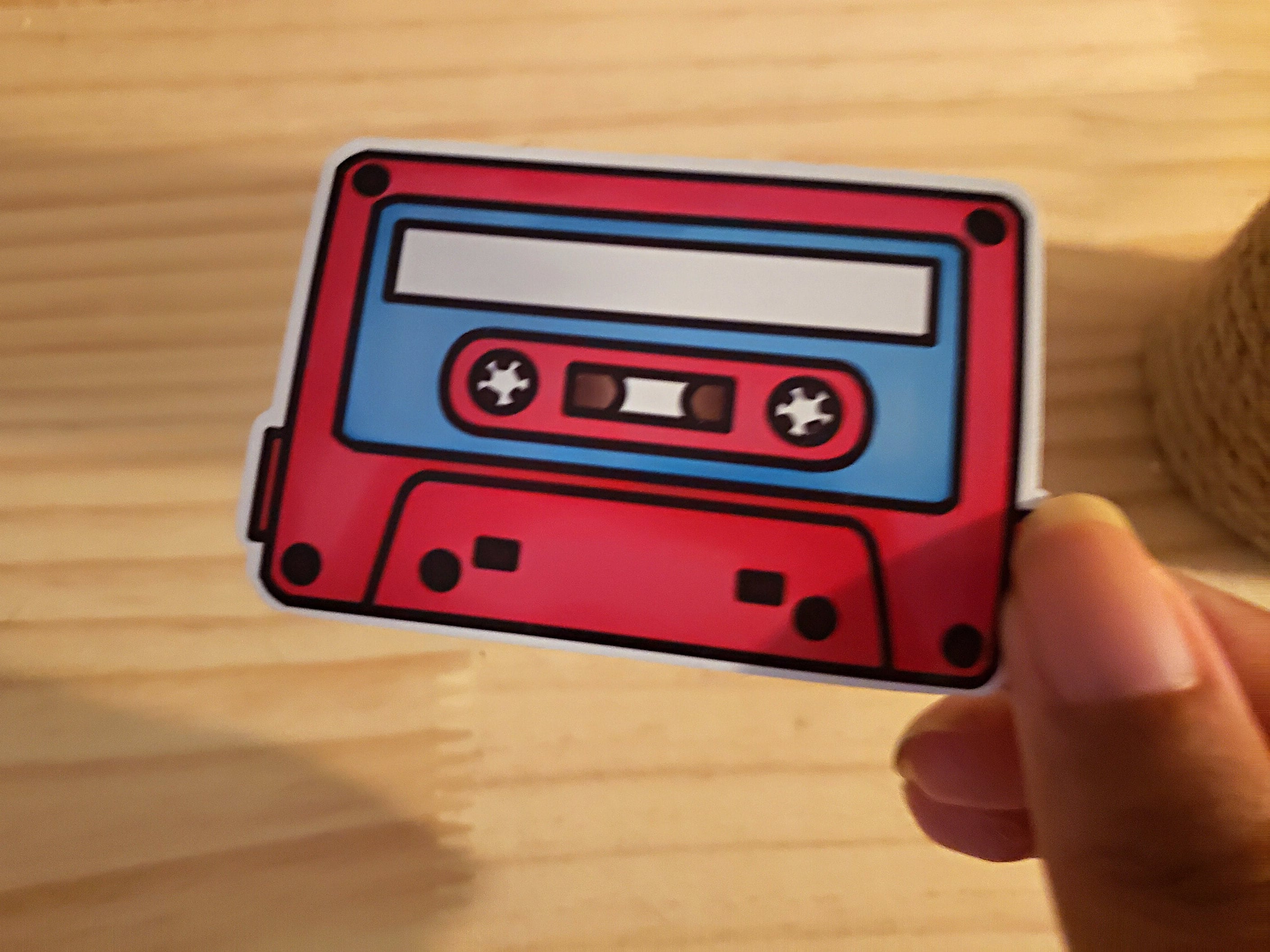 80s Cassette Mixtape Sticker | Glossy Vinyl Waterproof Mix Tape Retro ...