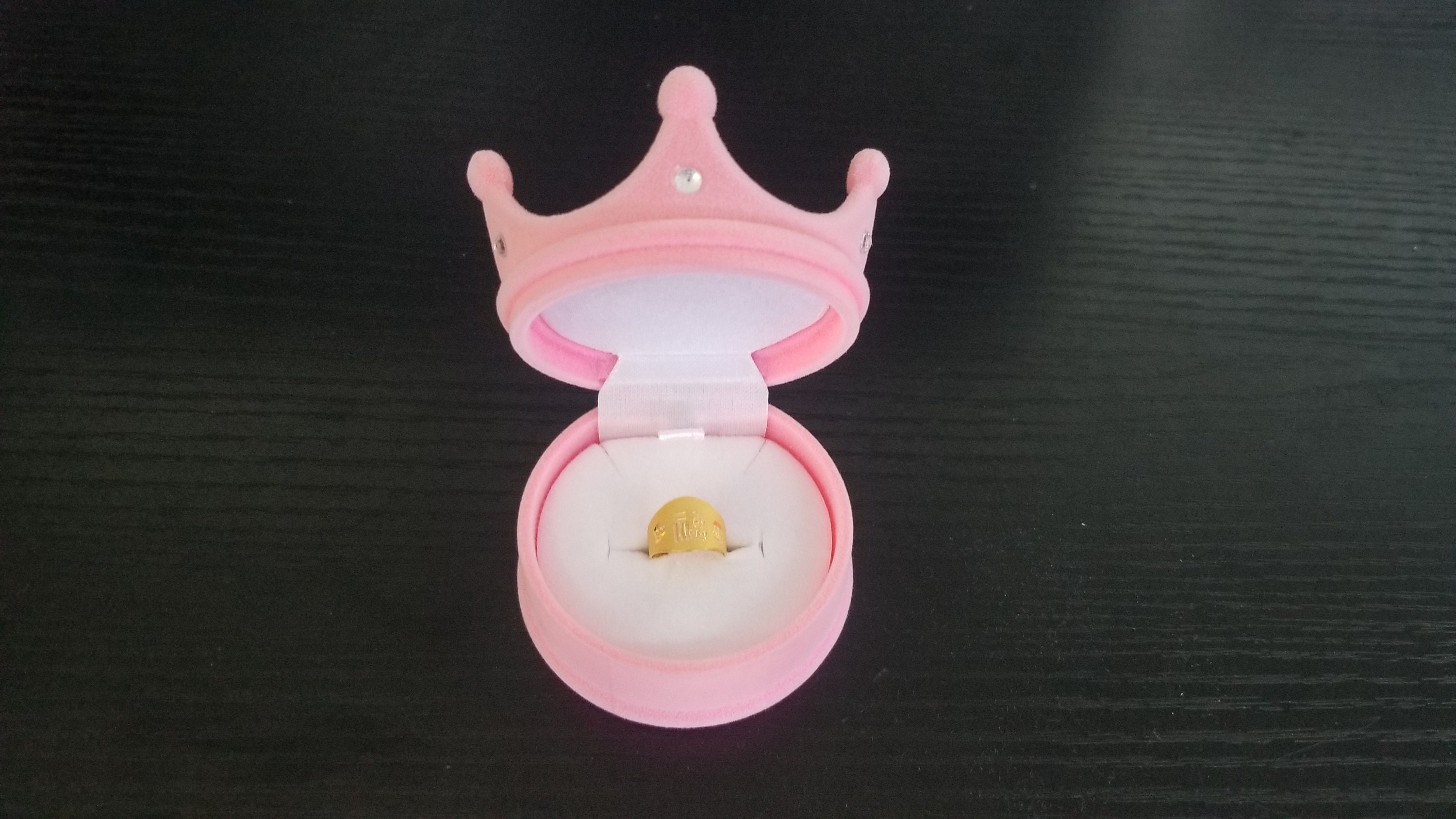 24k Angel Mouse Baby Ring 99.9% Pure Gold 1st Year Birthday - Etsy