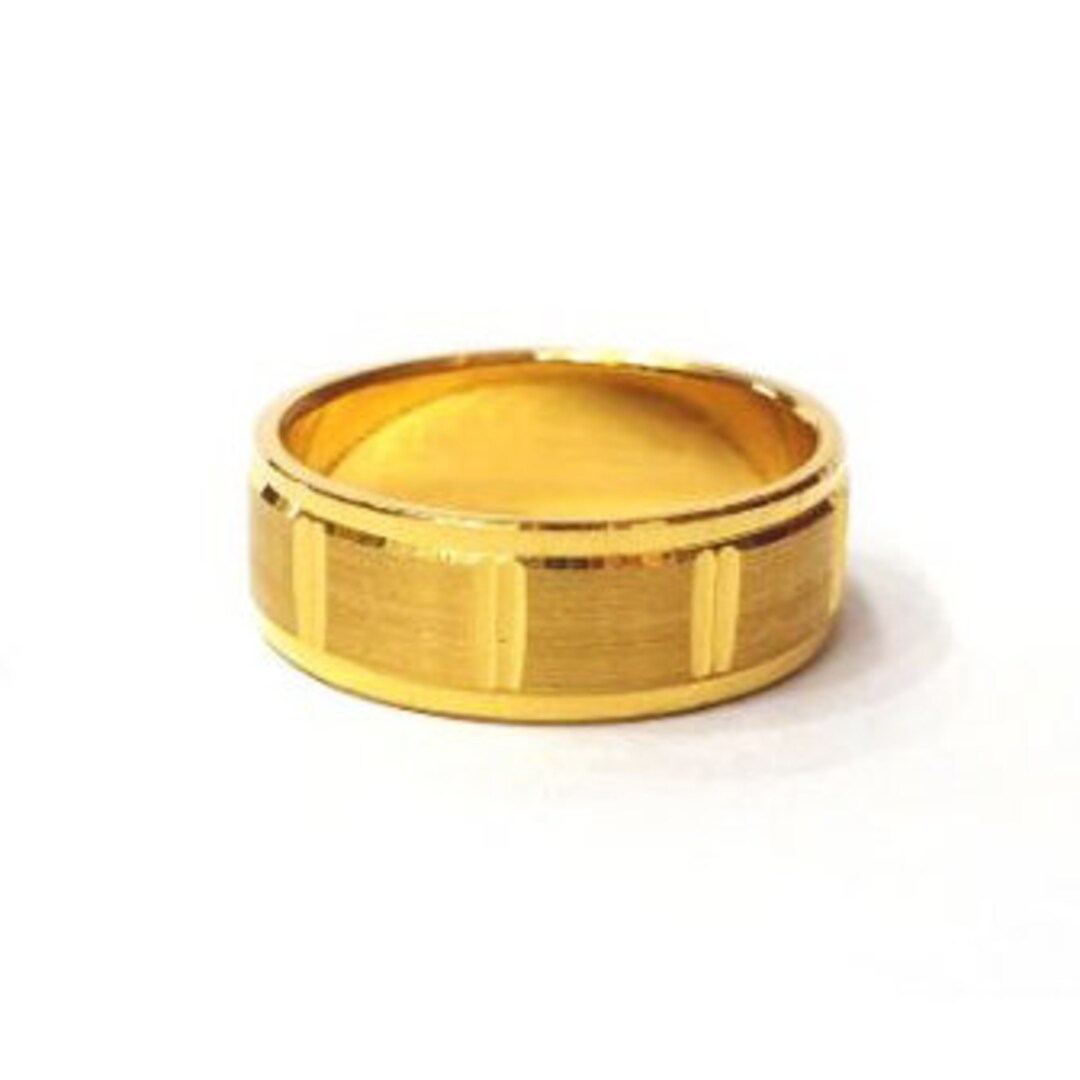 15 Grams 99.9% Pure 24k Gold Man's Wedding Band 8mm - Etsy