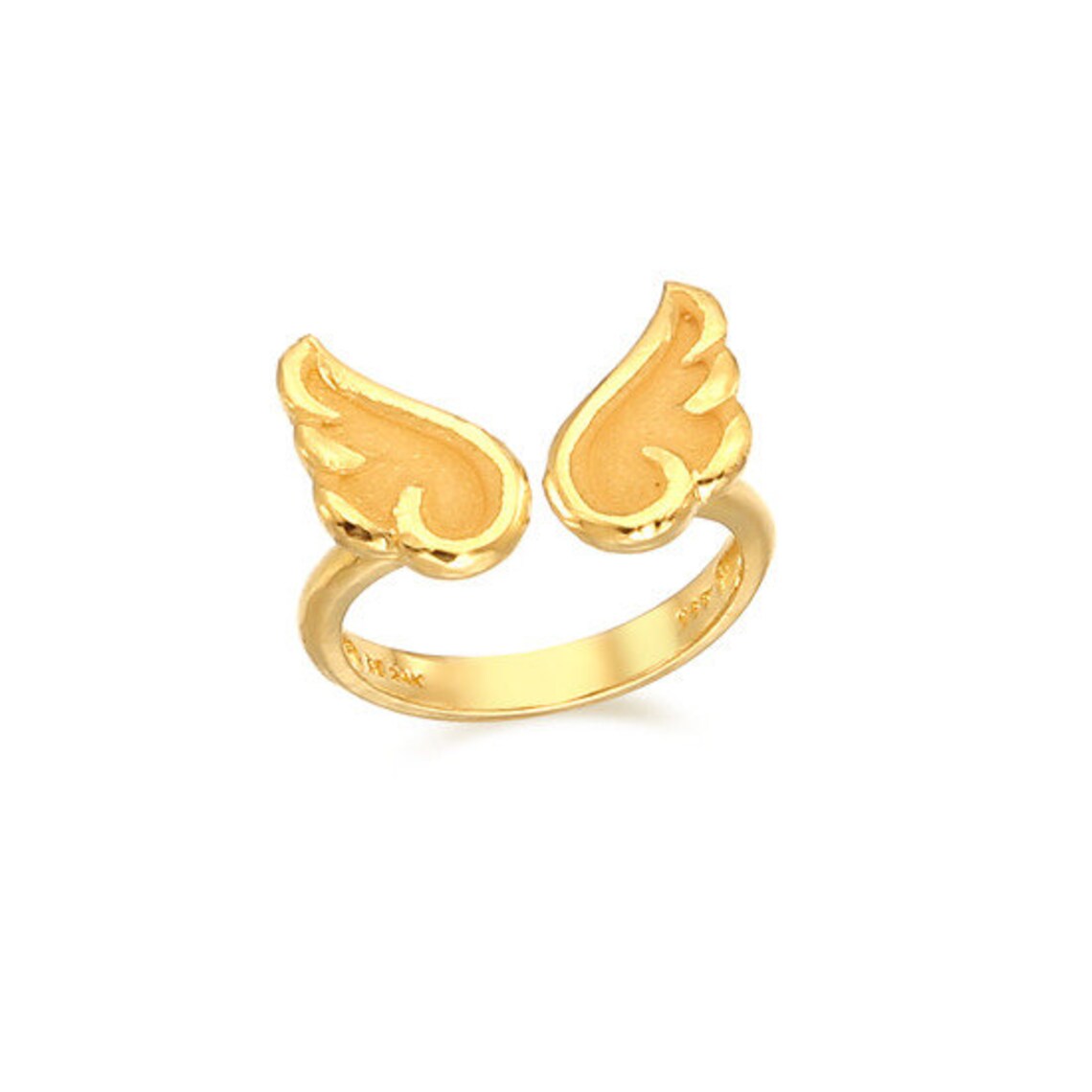 Angel Wing 24k Gold Baby Ring 99.9% Pure Gold 1st Year | Etsy