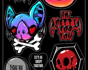 Emo Sticker Sheet - Etsy
