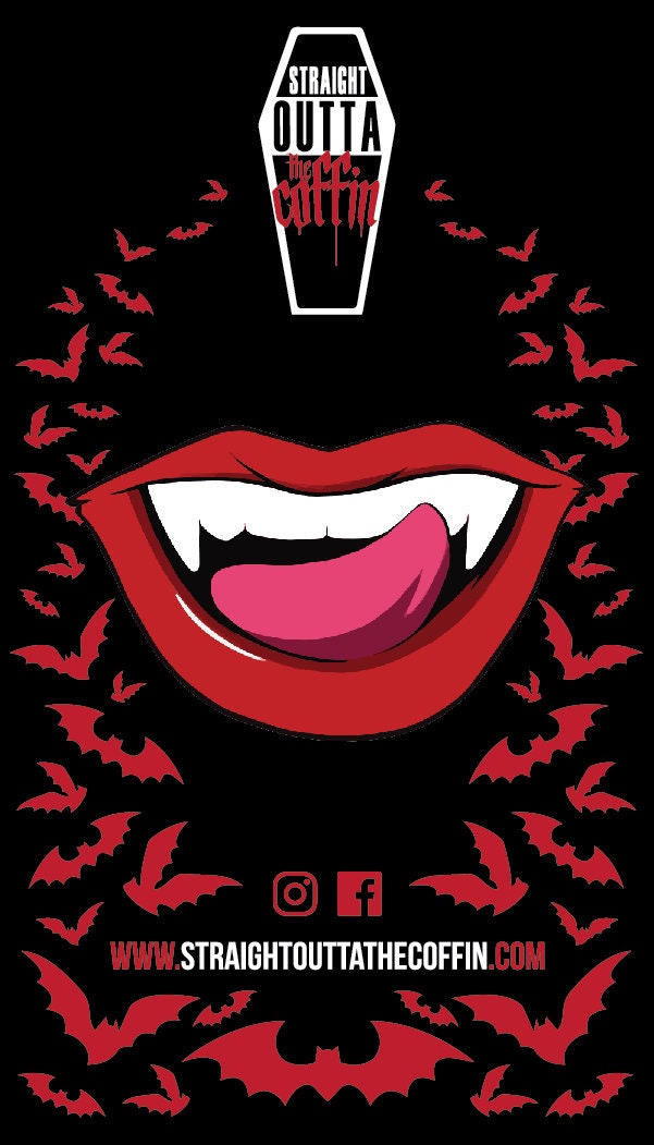 Vampire Fangs // Halloween Vampire Lips Horror Enamel Pin | Etsy