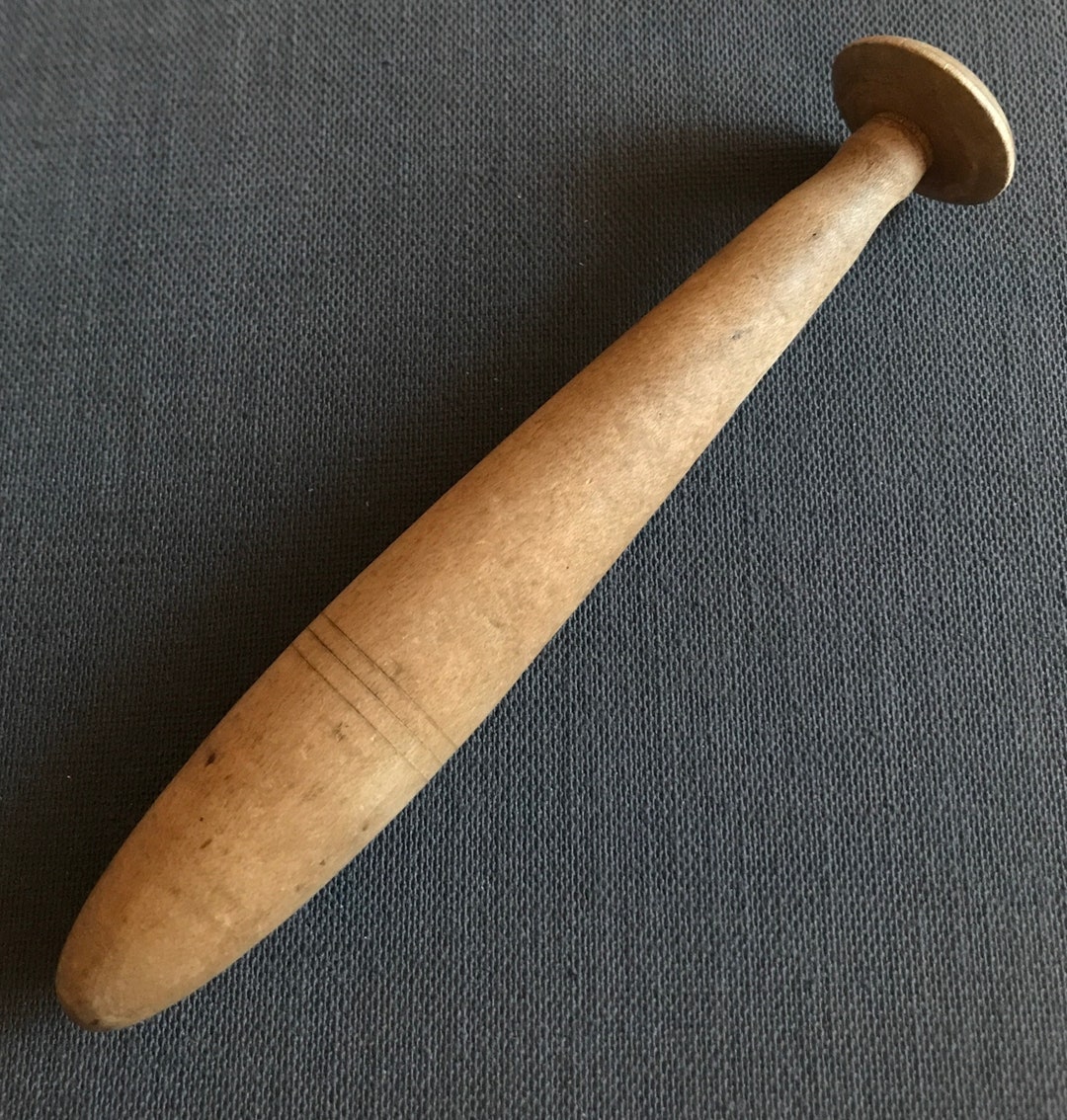 Antique Wooden Great Spinning Wheel Accessory, Toddy Stick, Chore Boy ...