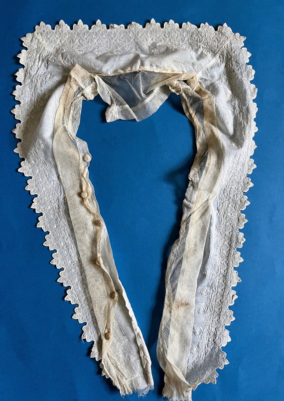 Antique Long Collar & Yoke Panel, with Cross Theme Em… - Gem