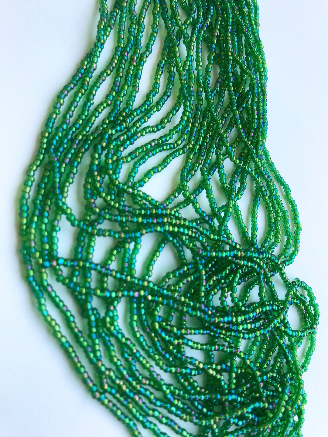 Made in Japan Vintage Glass Seed Beads Kelly Green Color - Etsy