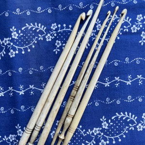 CHOICE of Antique Carved Bone Crochet Hooks, 19th Century, Fiber Arts ...