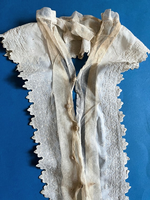 Antique Long Collar & Yoke Panel, with Cross Theme Em… - Gem