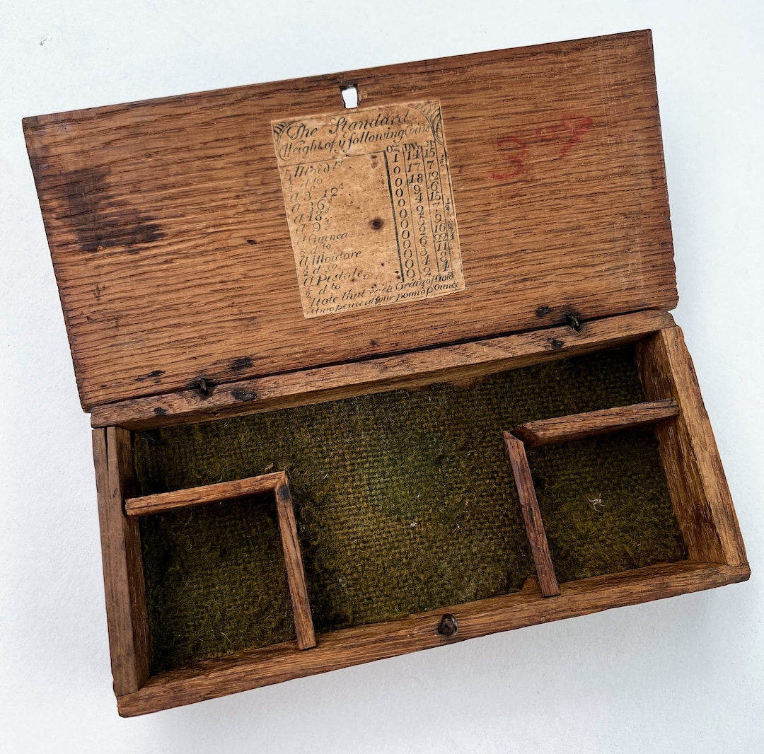 Antique 18th Century early Mid 1700s Box for Coin Weights and Scale BOX ...