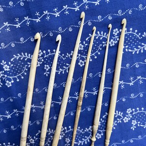 CHOICE of Antique Carved Bone Crochet Hooks, 19th Century, Fiber Arts ...
