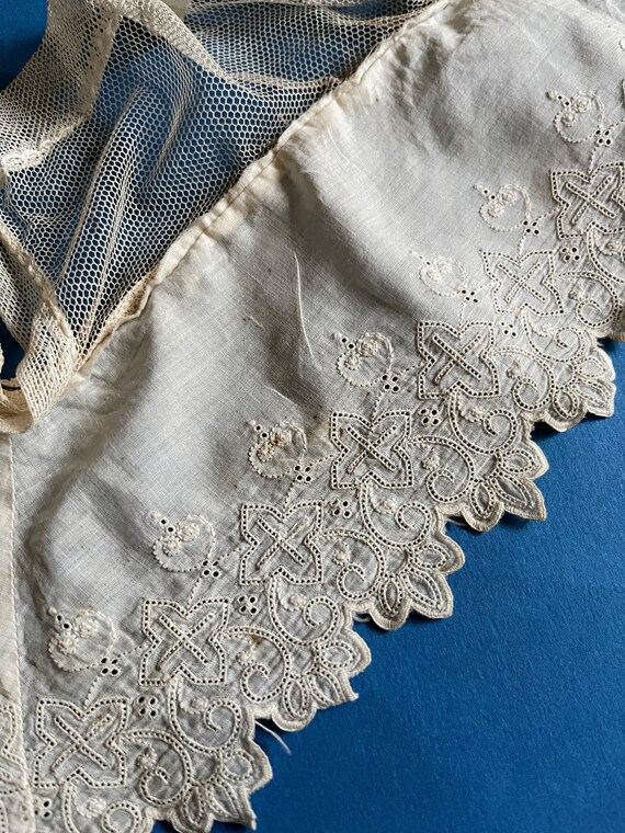 Antique Long Collar & Yoke Panel, with Cross Theme Em… - Gem