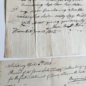 Collection of Antique Ephemera, 18th & 19th Centuries, Paper, Documents ...