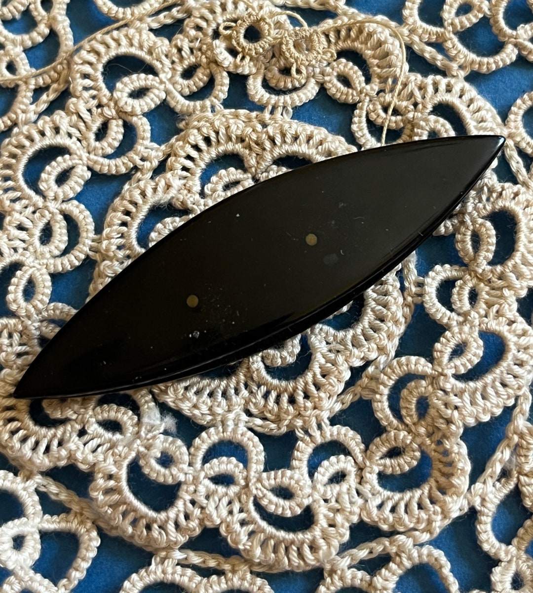 Early Vintage Tatting Shuttle, Black, Lace, Needlework, Old Tools ...