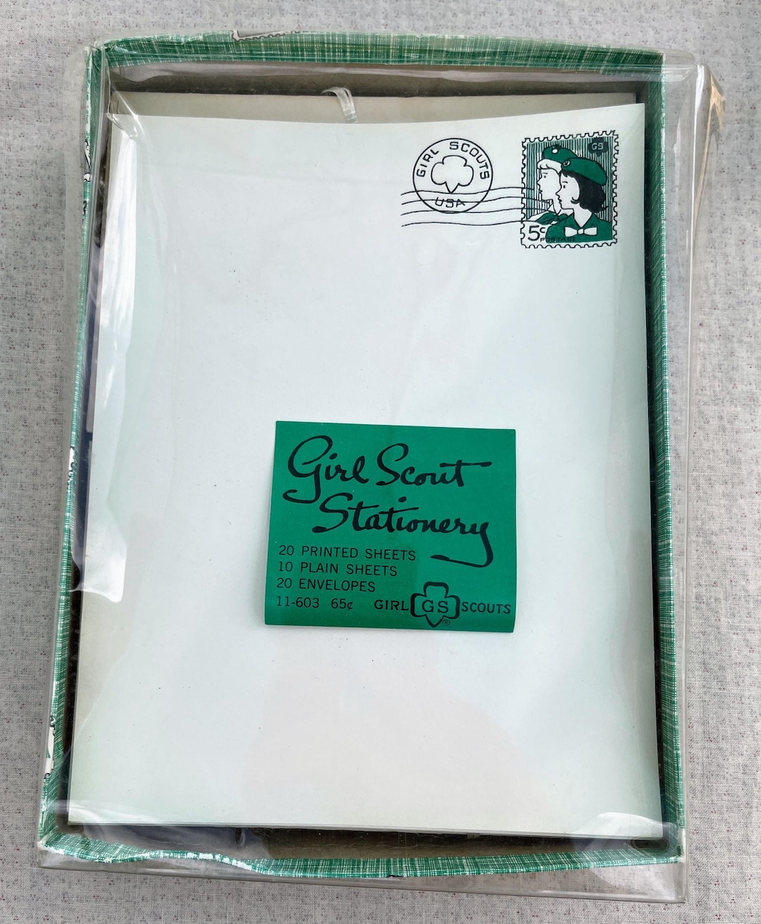 Set of Vintage Girl Scout Stationery, Letterhead, Envelopes, Retro ...