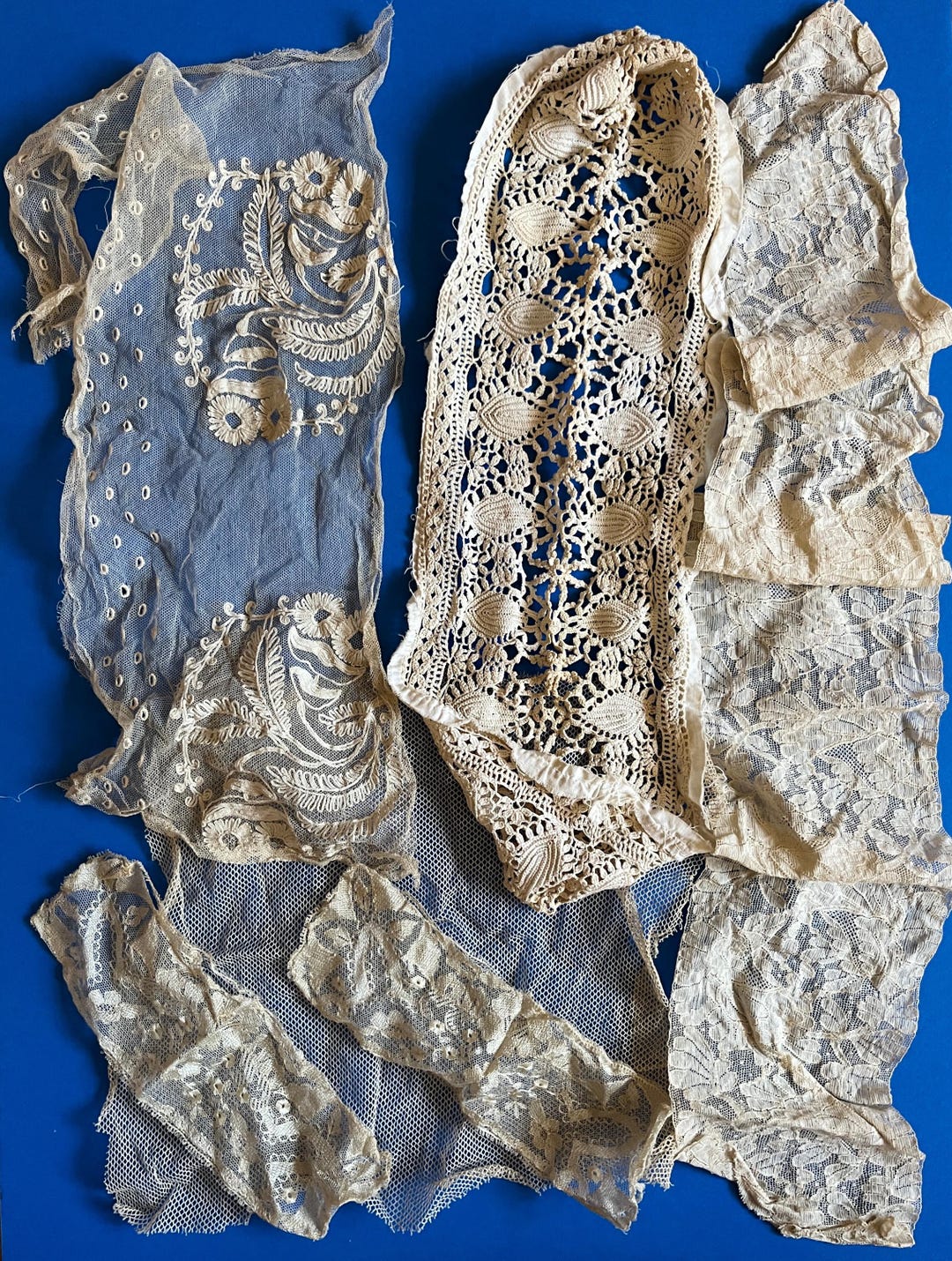 Antique Lace Remnant Collection (MI-LA), Bundle Lot, Cotton, Linens ...