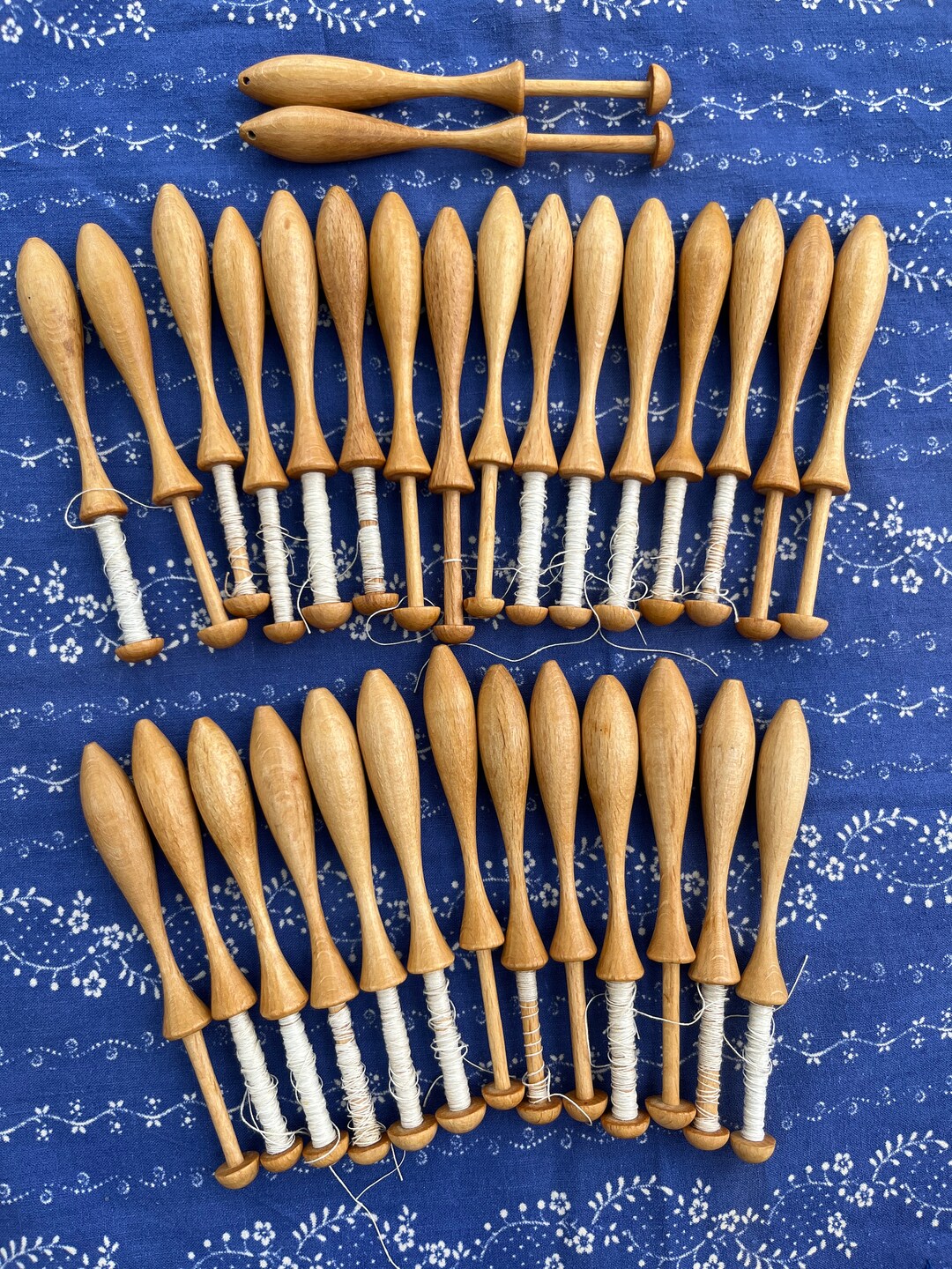 Large Set of Vintage Wooden Lace Bobbins 31, Lacemaking, Textile Arts ...
