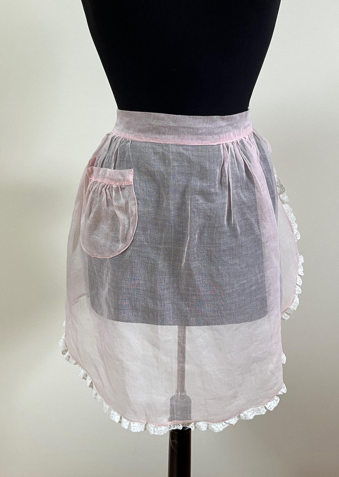 Early Vintage Apron, Light Pink, Clothing, Dress Up, Boudoir, Downton ...