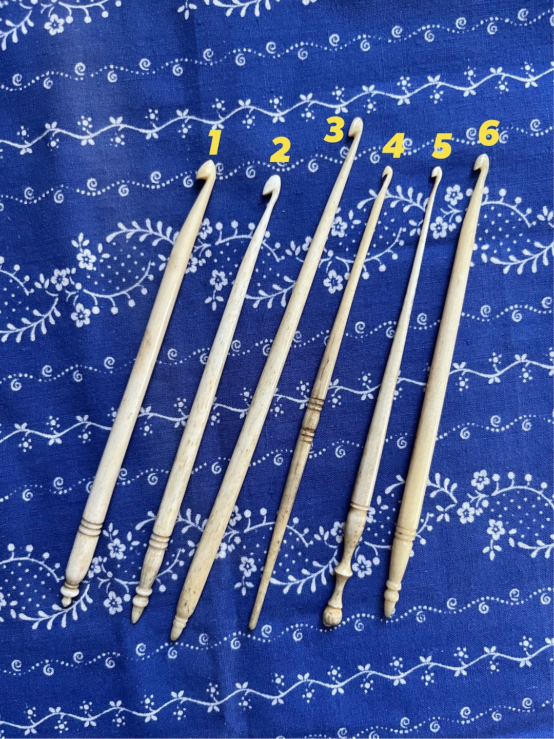 CHOICE of Antique Carved Bone Crochet Hooks, 19th Century, Fiber Arts ...