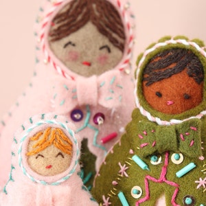 Embroidered Felt Russian Nesting Dolls Downloadable Pattern - Etsy