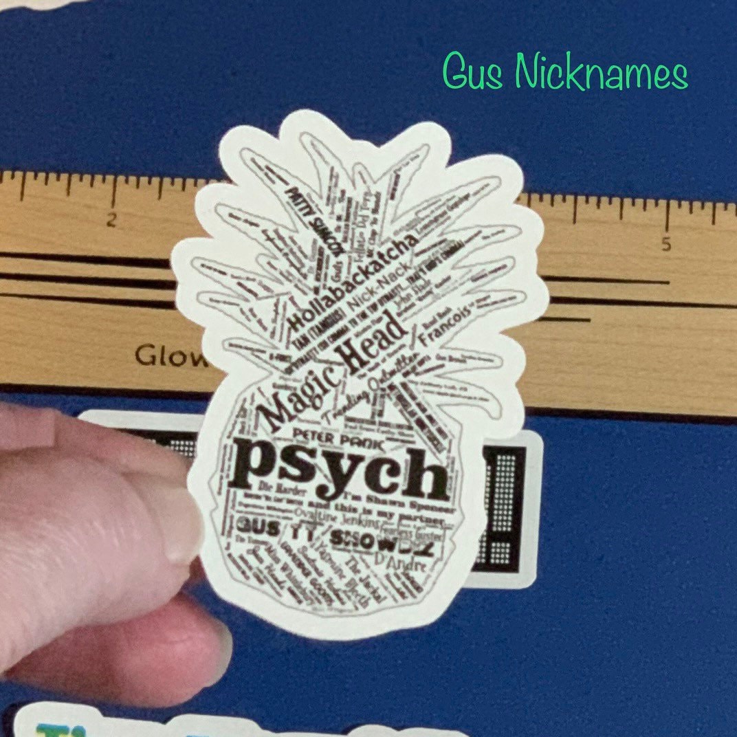 Psych Inspired Die-cut Vinyl Stickers Psych Diecut Sticker | Etsy
