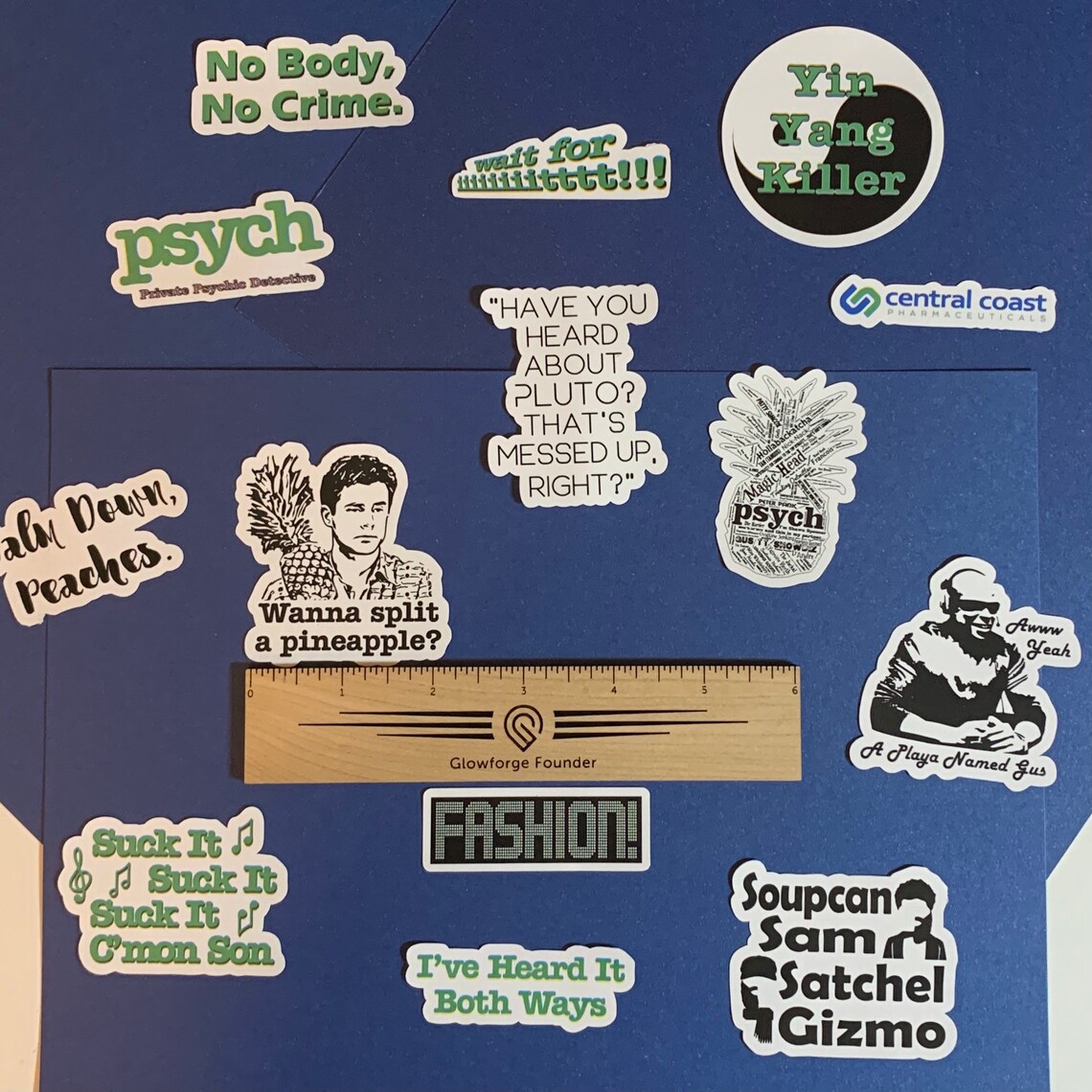 Psych Inspired Die-cut Vinyl Stickers Psych Diecut Sticker - Etsy