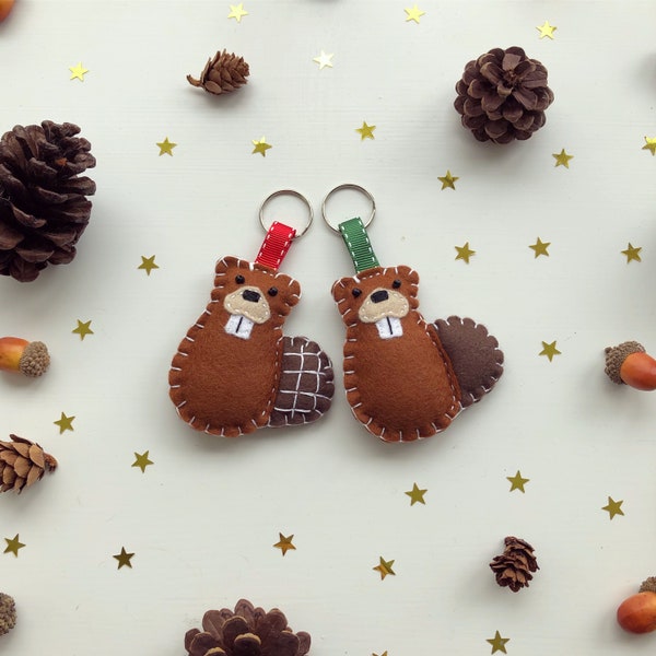 Beaver Keychain - Etsy