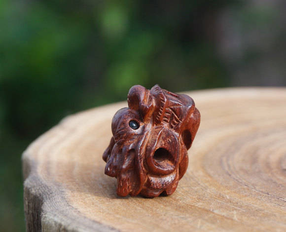 Natural Wood Guru Bead Red / Yellow / Black Sandalwood - Etsy