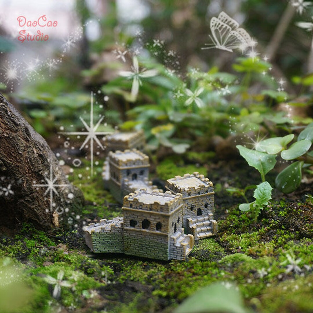 The Great Wall , 3pcs Stone Rampart , Tiny Miniature Mini Fairy Garden ...