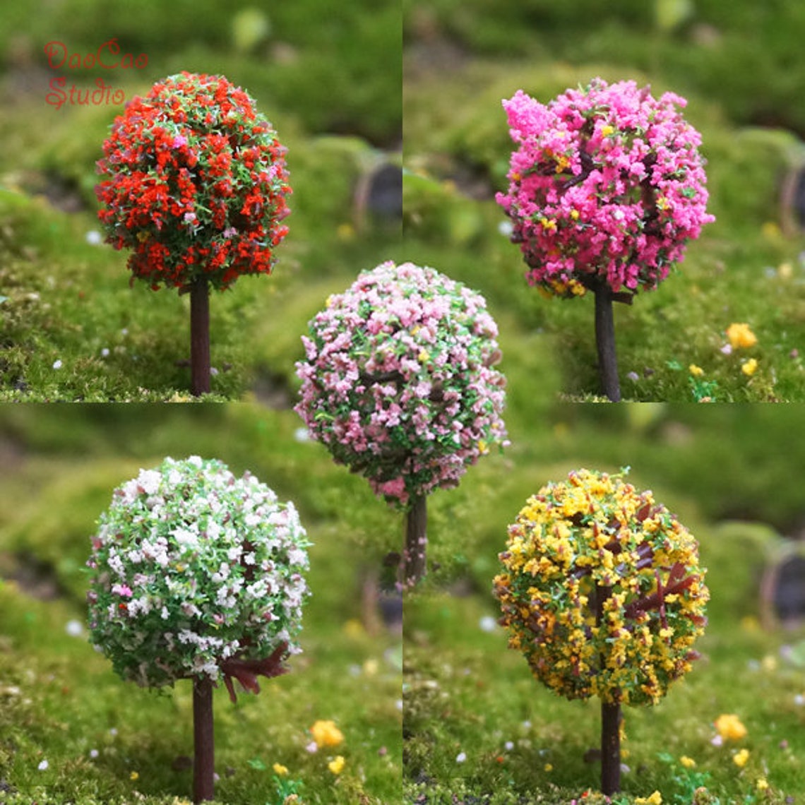 10pcs Miniature Colorfun Tiny Tree Fairy Garden Supplies | Etsy