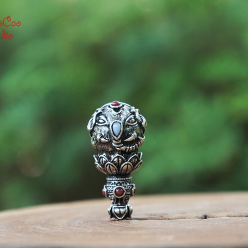 Tibetan Silver Guru Beads 1pcs Carved Ganesha elephant Head - Etsy