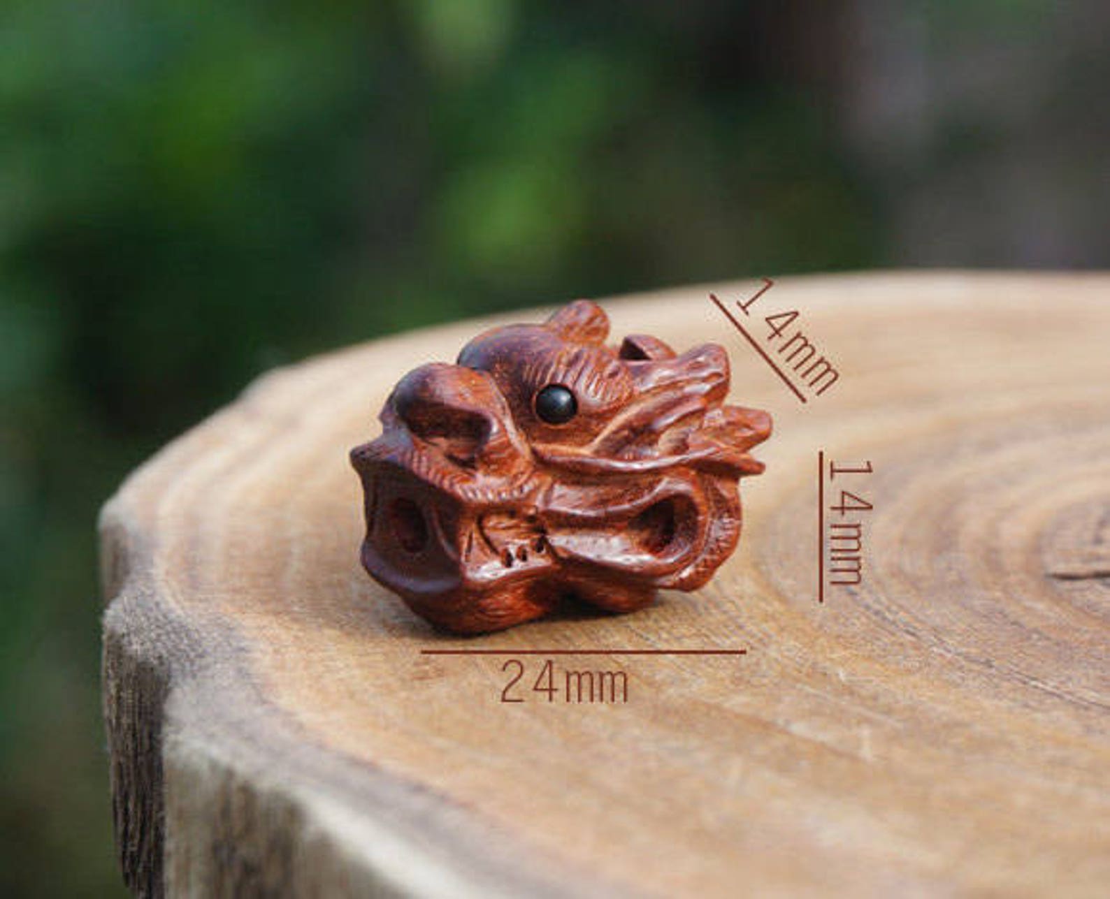 Natural Wood Guru Bead Red / Yellow / Black Sandalwood - Etsy