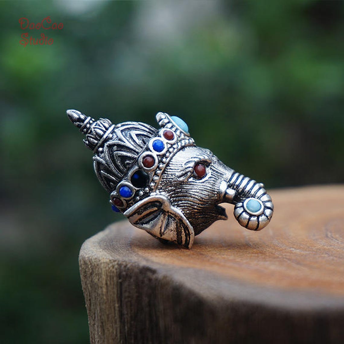 Tibetan Silver Guru Beads 1pcs Carved Ganesha elephant Head - Etsy