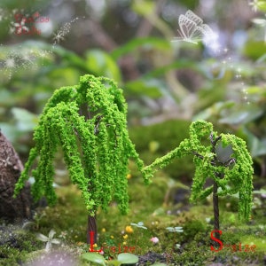 4pcs Miniature Tiny Mixed Size Tiny Gree Tree, Fairy Garden Supplies ...